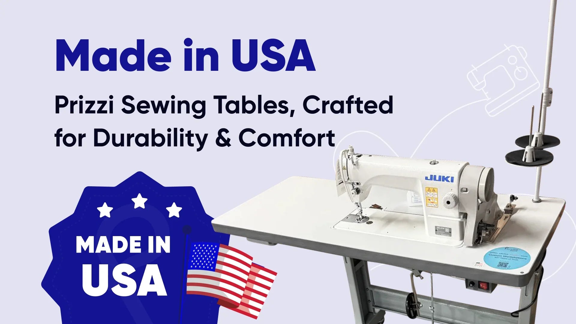 Made in the USA Sewing Tables Premium Craftsmanship by Prizzi